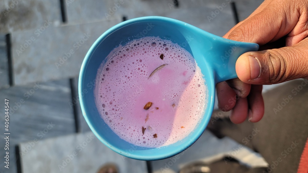 Noon Tea Also Known Kashmiri Chai Is Traditional Tea In Pakistan Stock ...