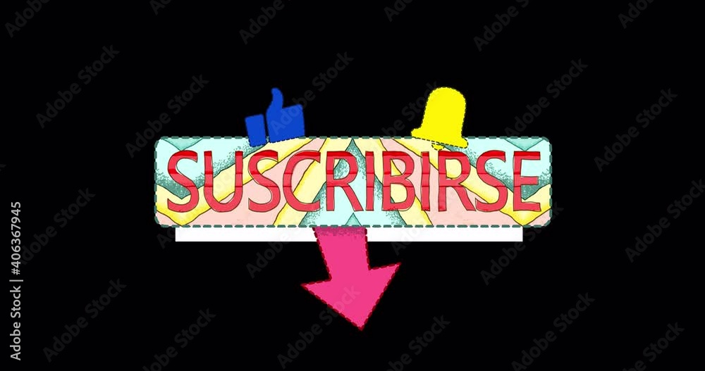 An animated plate with the inscription SUBSCRIBE in Spanish and LIKE ...