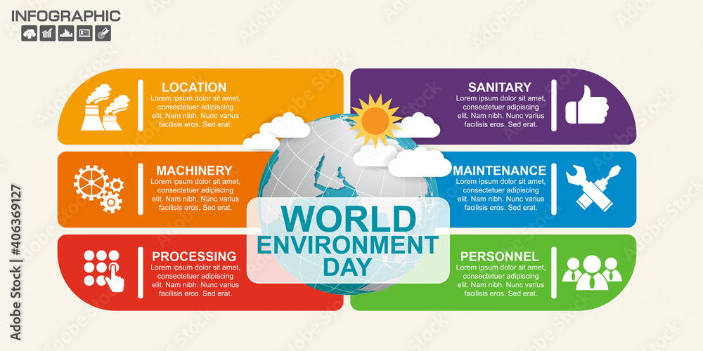 Earth globe with infographic vector illustration can be use as flyer ...