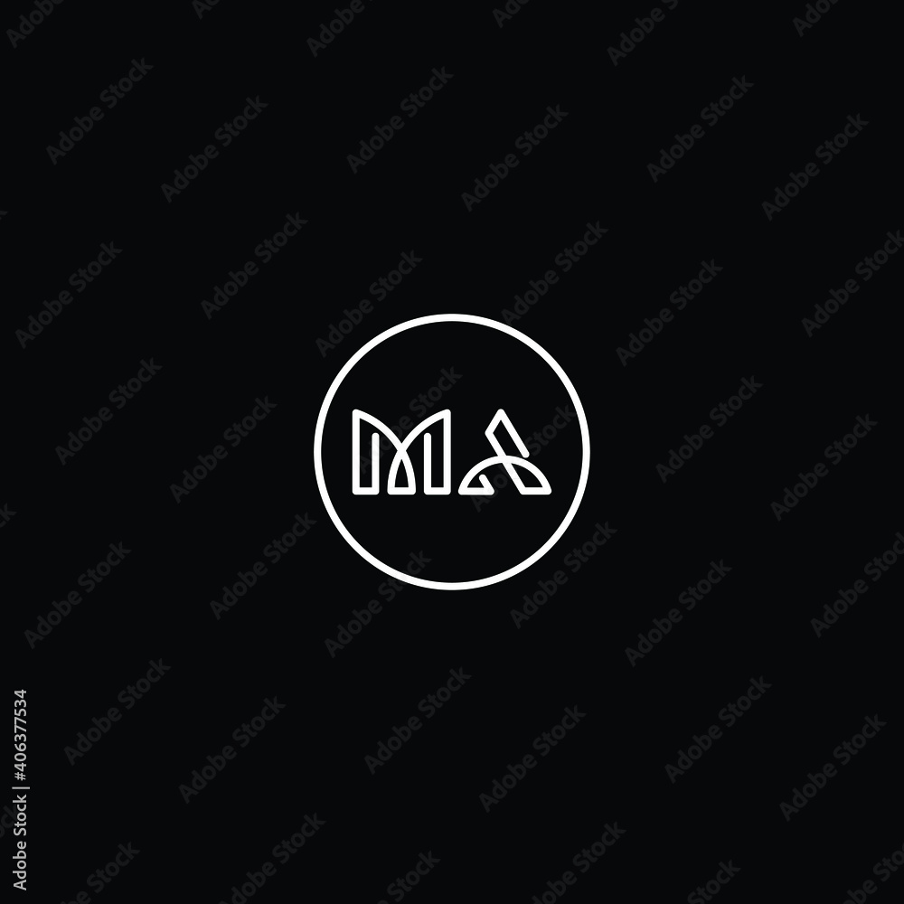 MA logo MA icon MA vector MA monogram MA letter MA minimalist MA ...