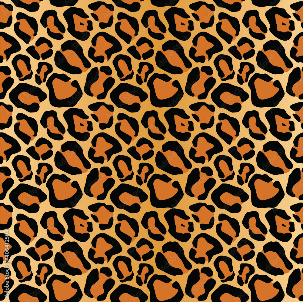 Seamless leopard skin pattern vector illustration, Animal skin pattern ...