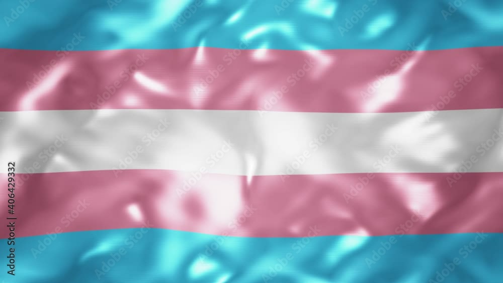 Realistic looping 3D animation of the Transgender pride flag rendered ...