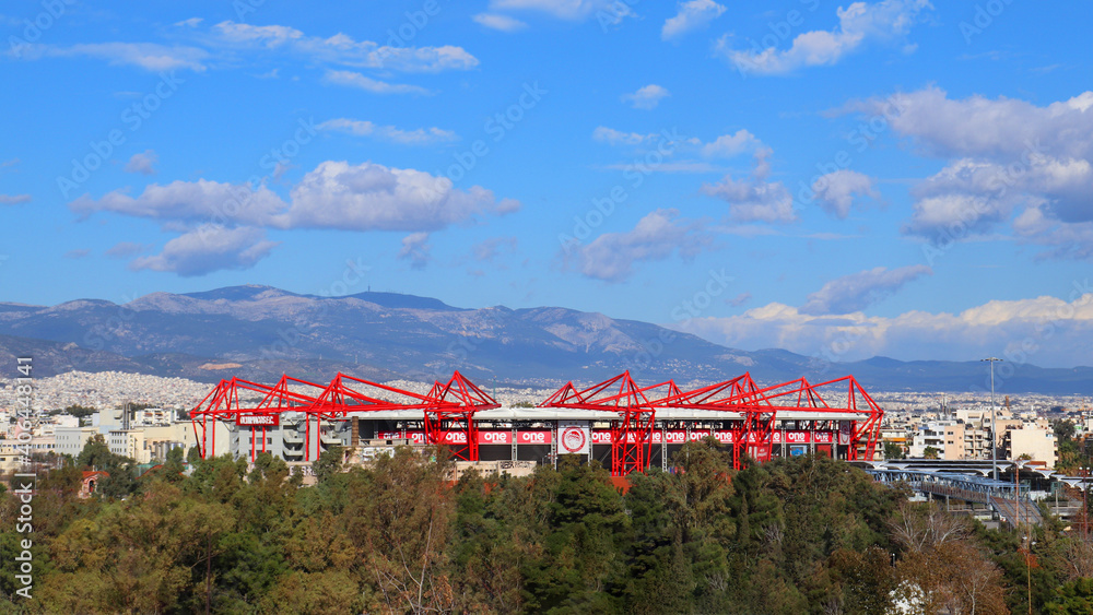 Photo of famous stadium of Olympiakos known as Karaiskaki stadium Stock ...