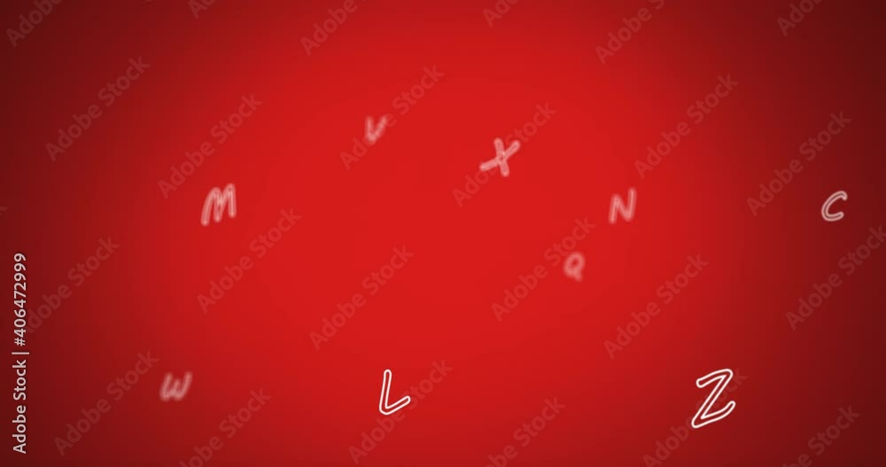 Digital composition of multiple english language alphabets floating ...