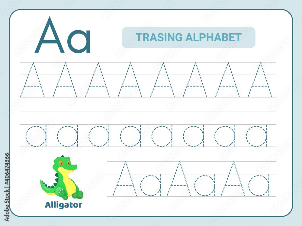 Alphabet tracing practice Letter A. Tracing practice worksheet ...
