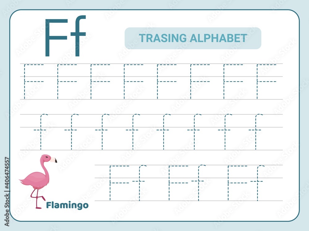 Alphabet tracing practice Letter F. Tracing practice worksheet ...