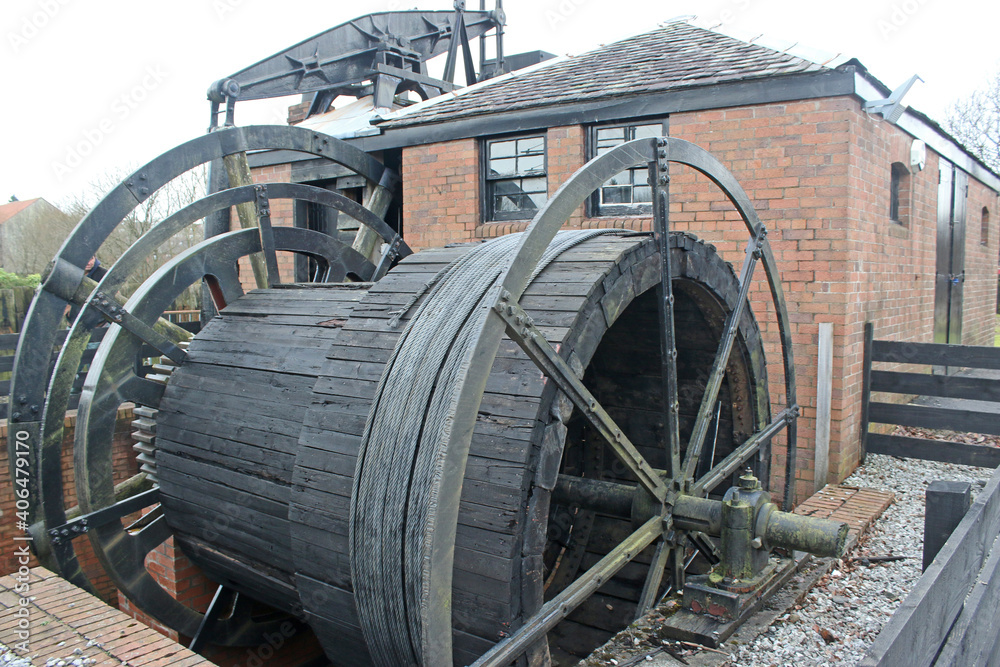 Waterwheel to drive industrial machinery Stock Photo | Adobe Stock
