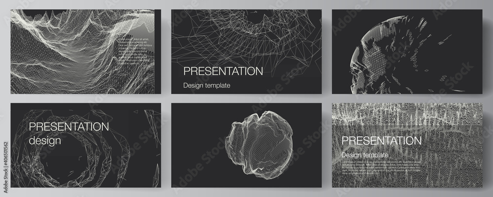 Vector layout of presentation slides design business templates ...