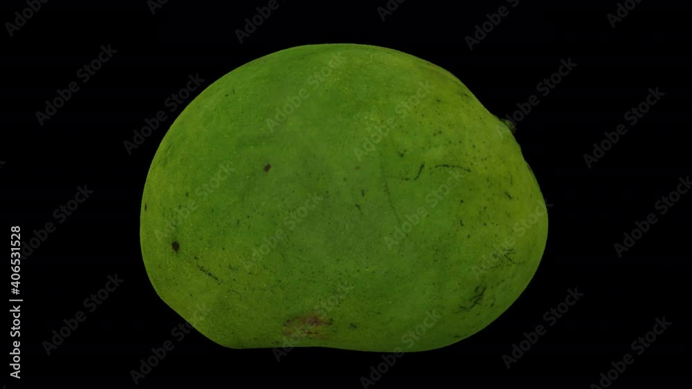 Realistic render of a rolling cut Philippine Green Mango (Katchamitha ...