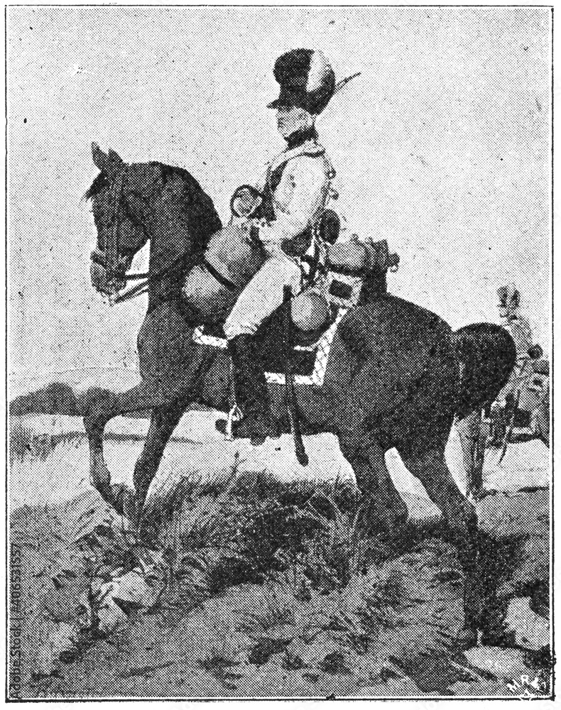 Bavarian Dragoons (1804). Illustration of the 19th century. Germany ...