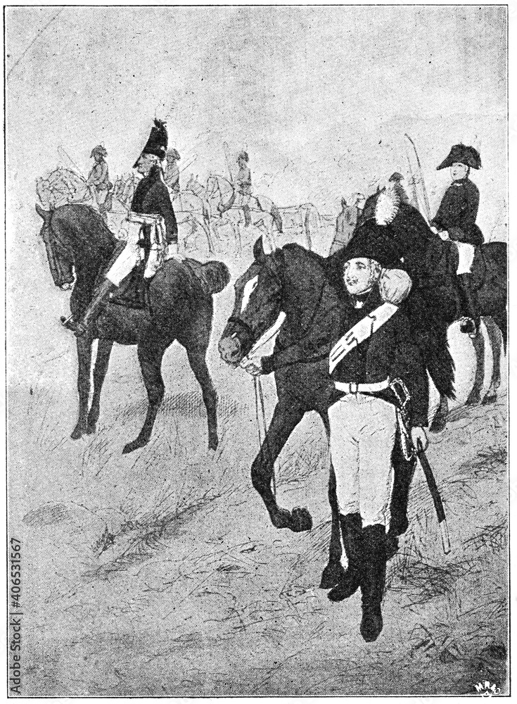 Prussian artillery (1805). Illustration of the 19th century. Germany ...
