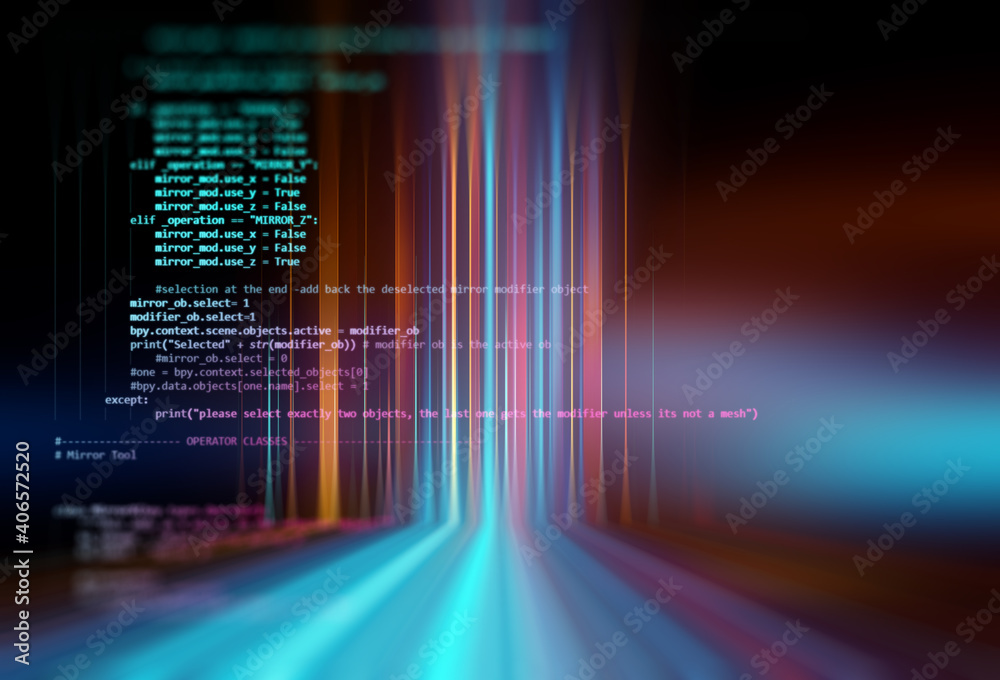 Programming code abstract technology background of software developer ...