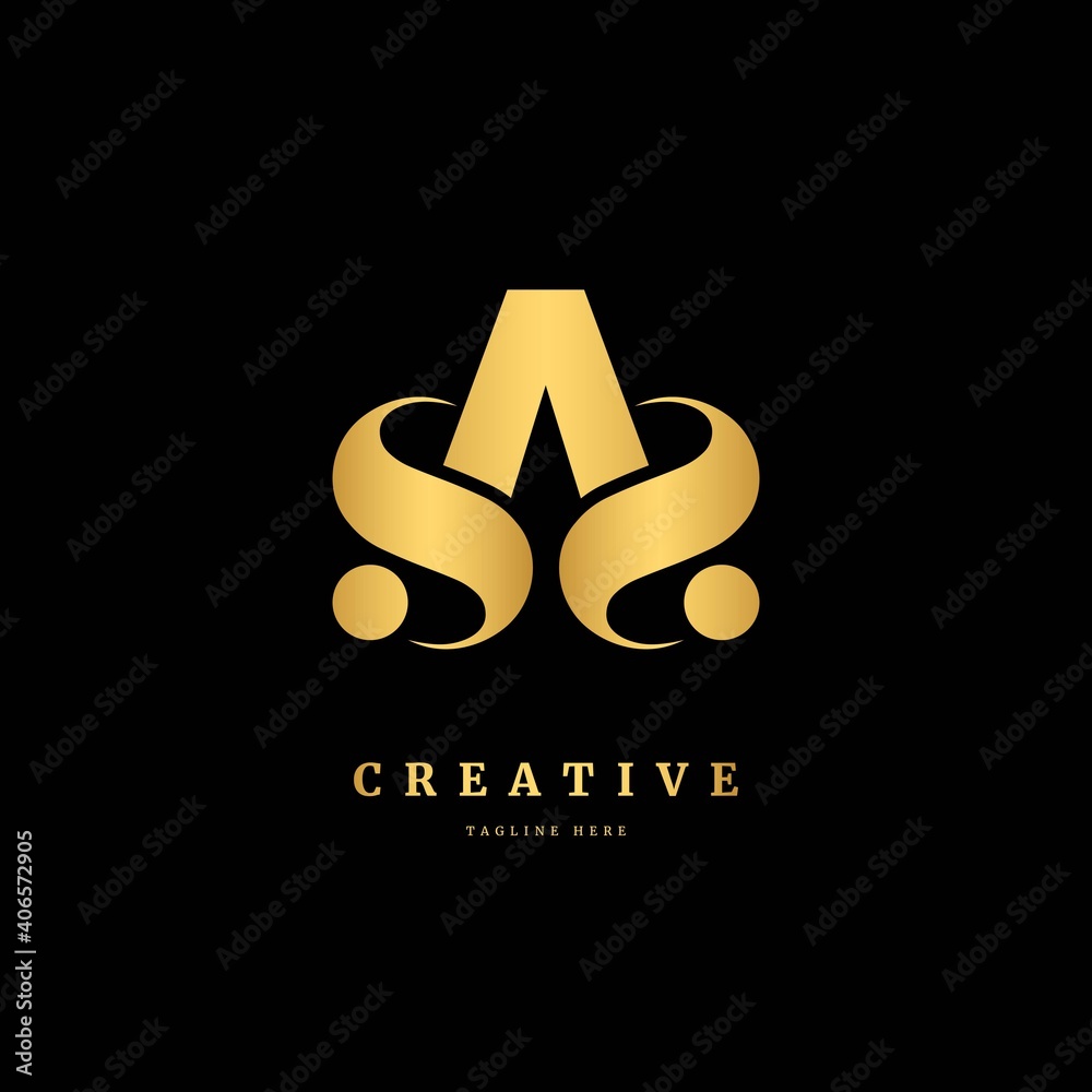 Initial letter SAS or SA. Monogram logo design template. Minimalis logo ...