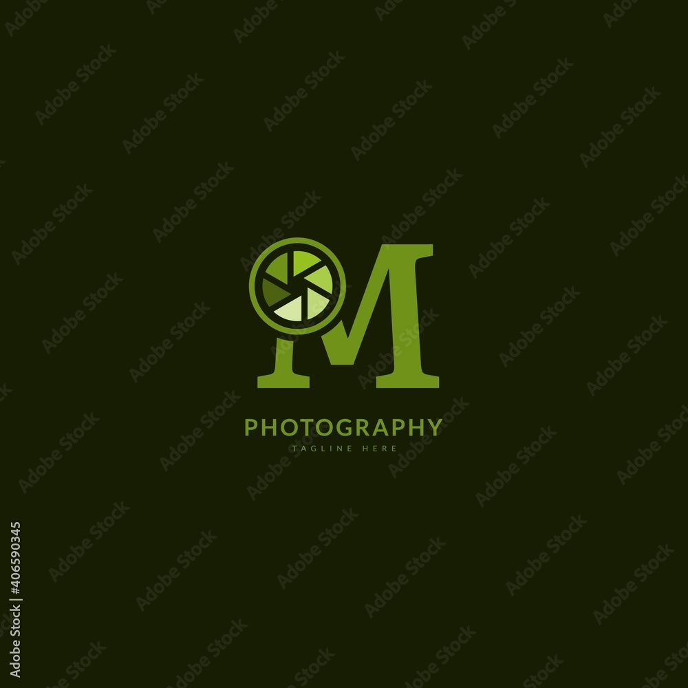 Initial letter M. Photography logotype. Minimalist photography logo ...