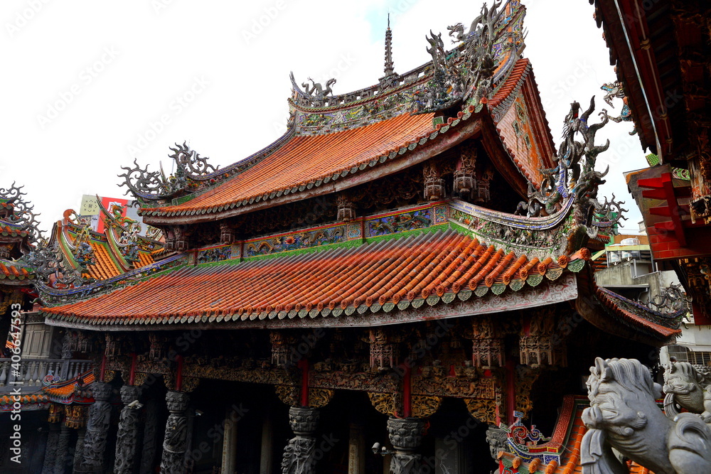 Sanxia Qingshui Zushi Temple with elaborate carvings and sculptures in ...