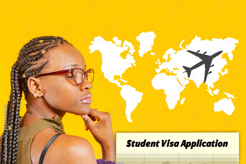 A student applies for a visa to study in another country. Student visa ...