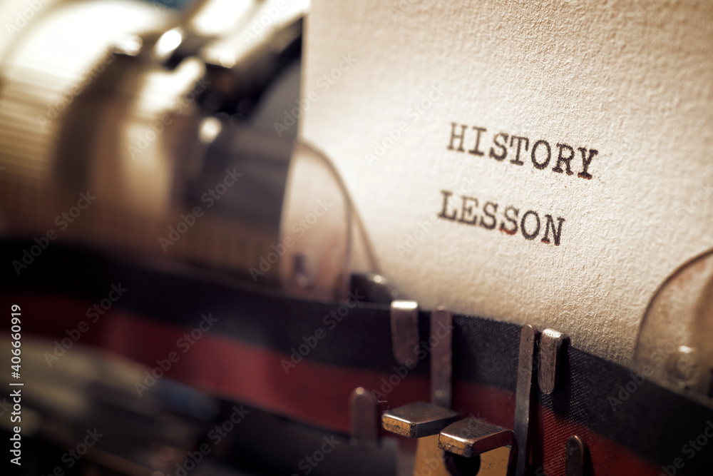 History lesson text Stock Photo | Adobe Stock
