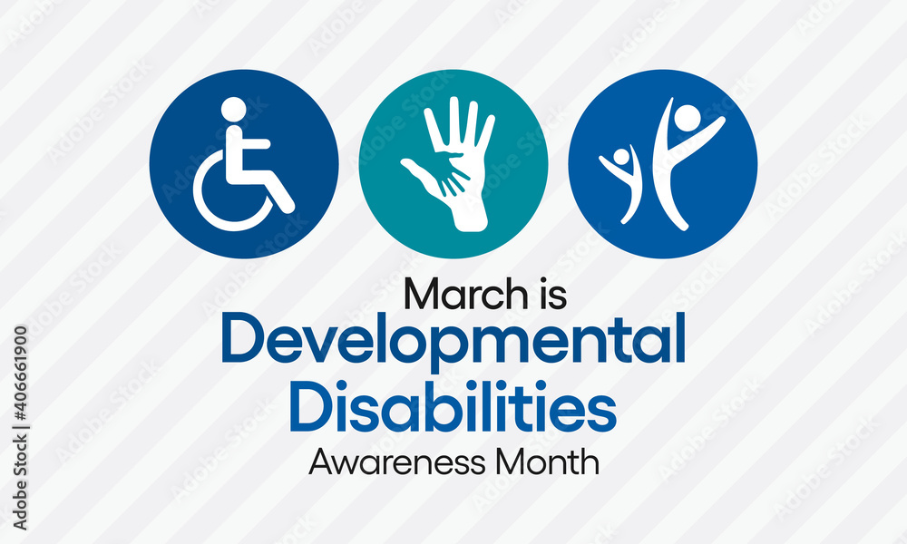 Vector illustration on the theme of Developmental Disabilities ...