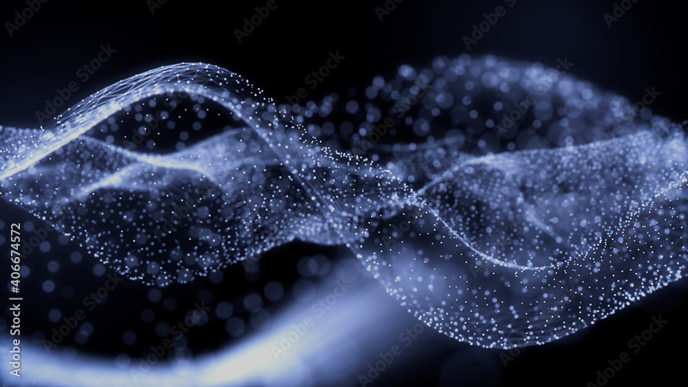 Sound Wave Vizualisation concept. Music audio frequencies represented ...