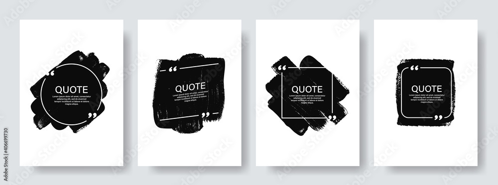 Quote box frame, big set. Texting quote boxes. Blank template quote ...