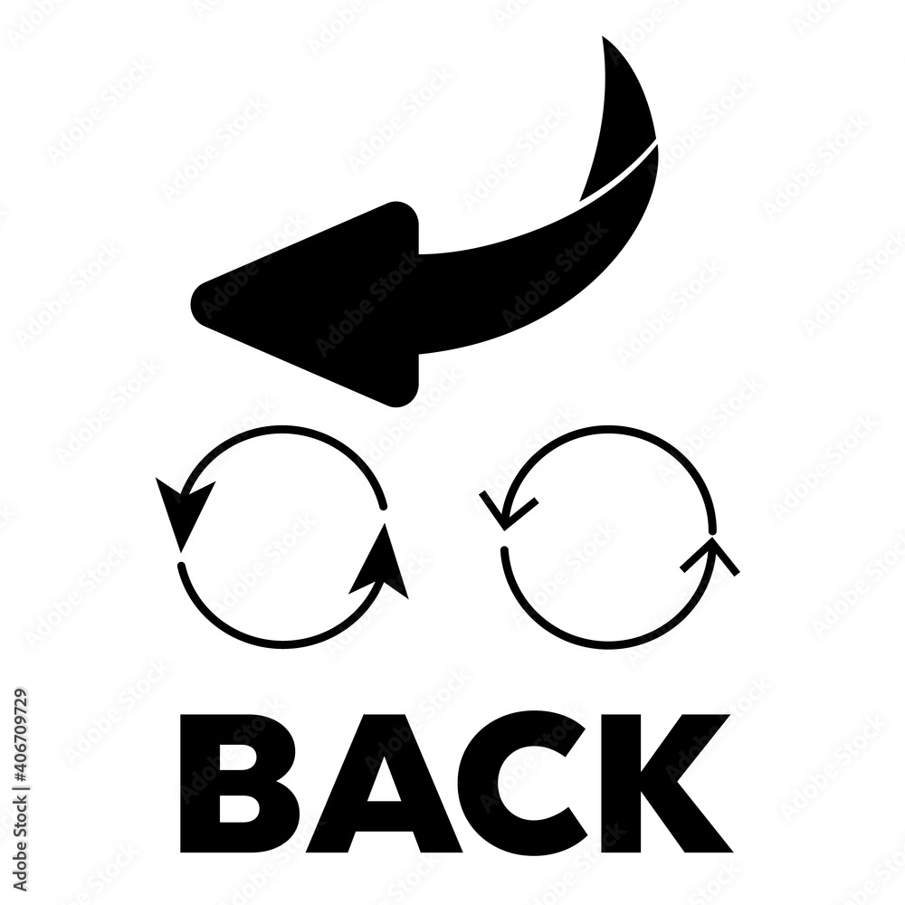 Rotating, circular, cyclic arrows. Recurrence sign. Flip over or turn ...