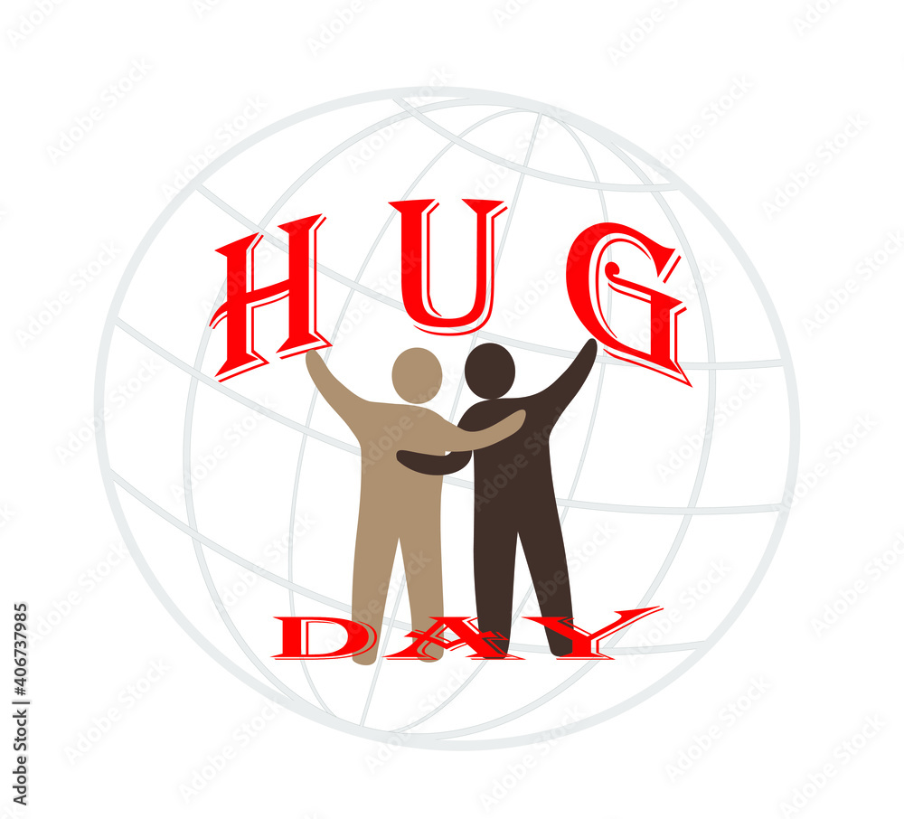 National Hugging Day. Holiday concept. Template for background, banner ...
