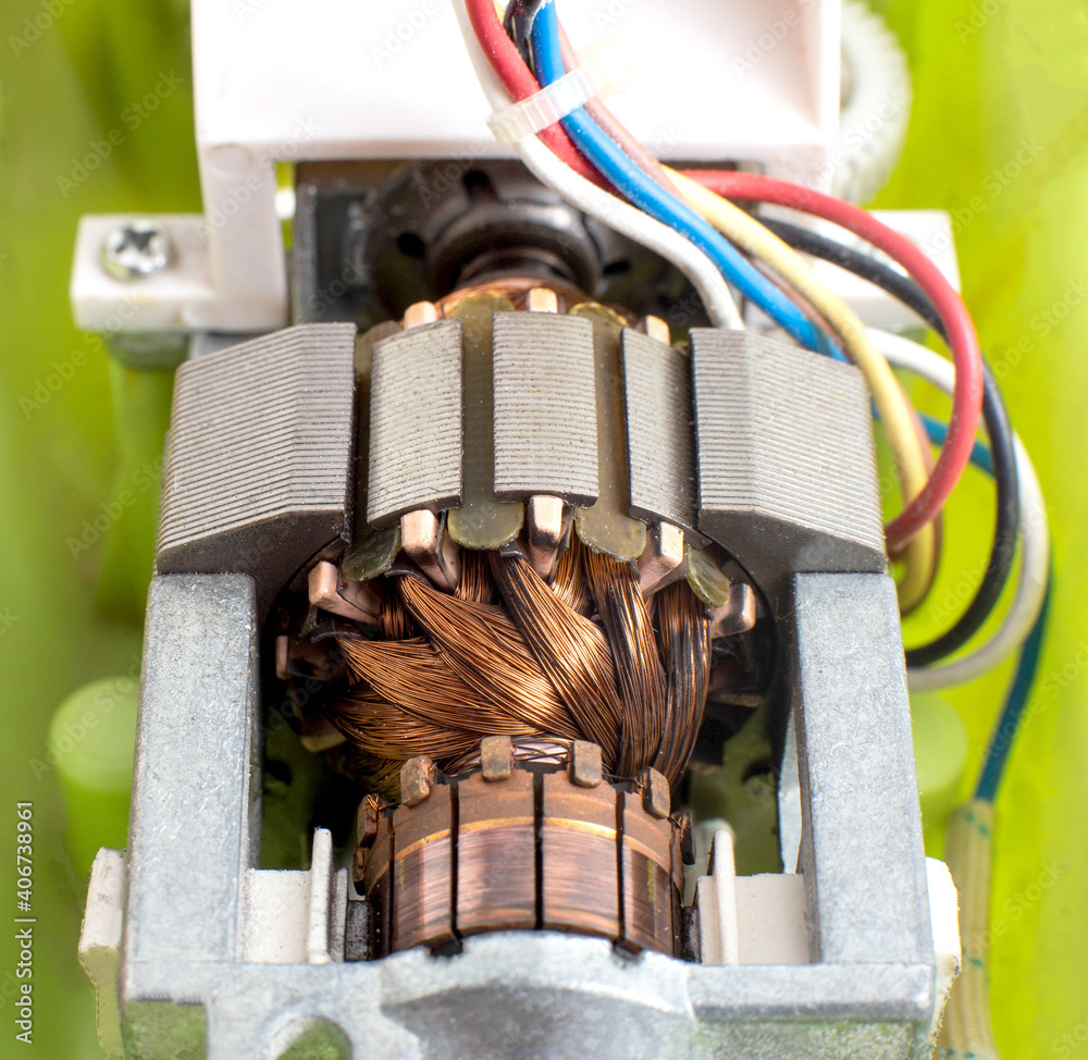 Broken electric motor in a household appliance hand mixer. Malfunction ...