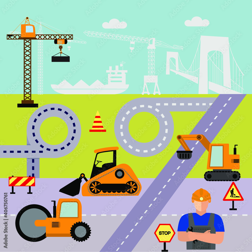 Road construction and repair vector banner. Repair is expensive in the ...