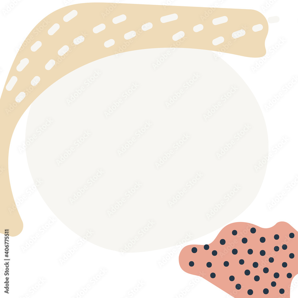 Beige round space for text on an abstract background. Abstract forms ...