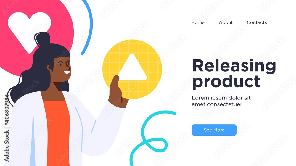 Landing page template of developing computer software, coding and ...