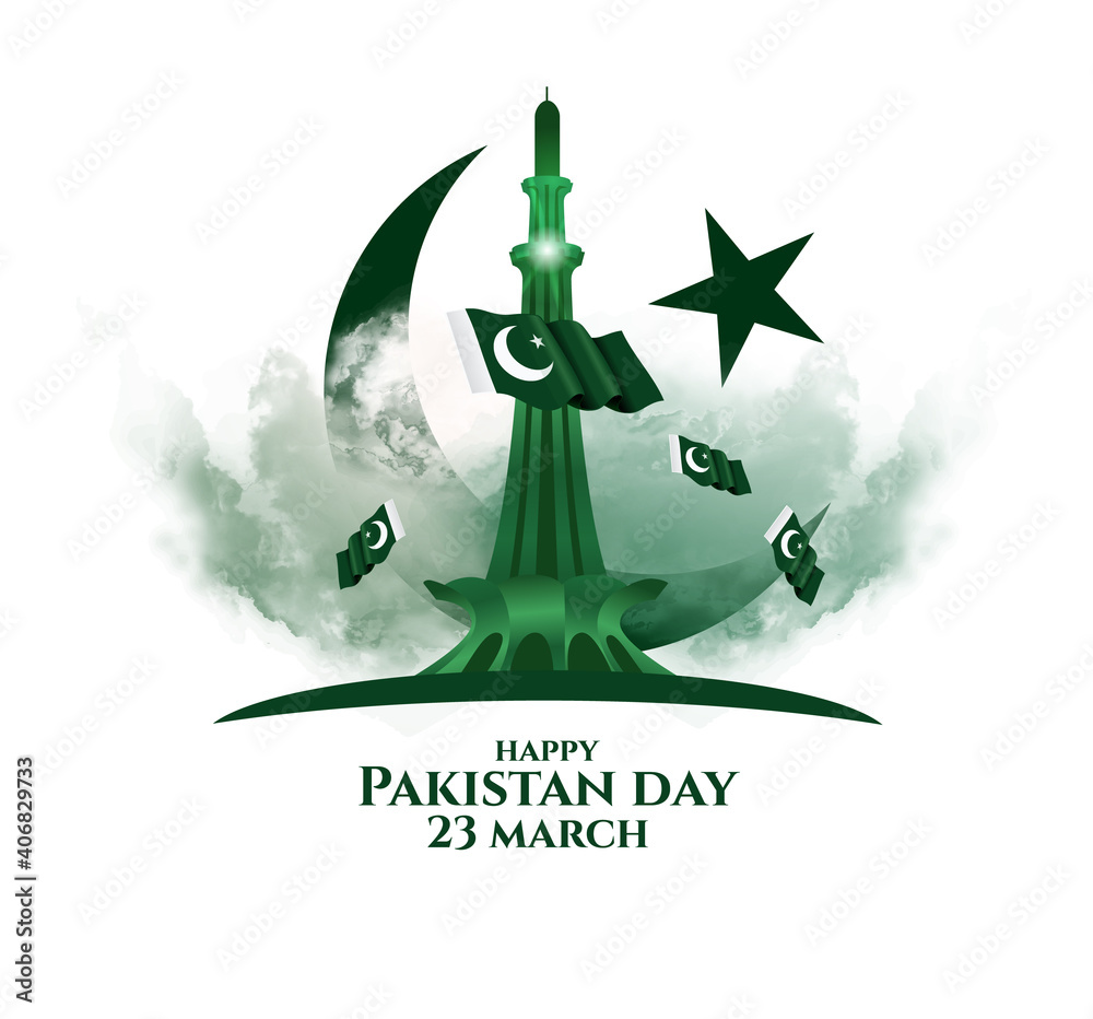 Pakistan vector illustration. Happy Pakistan Day on March 23rd ...