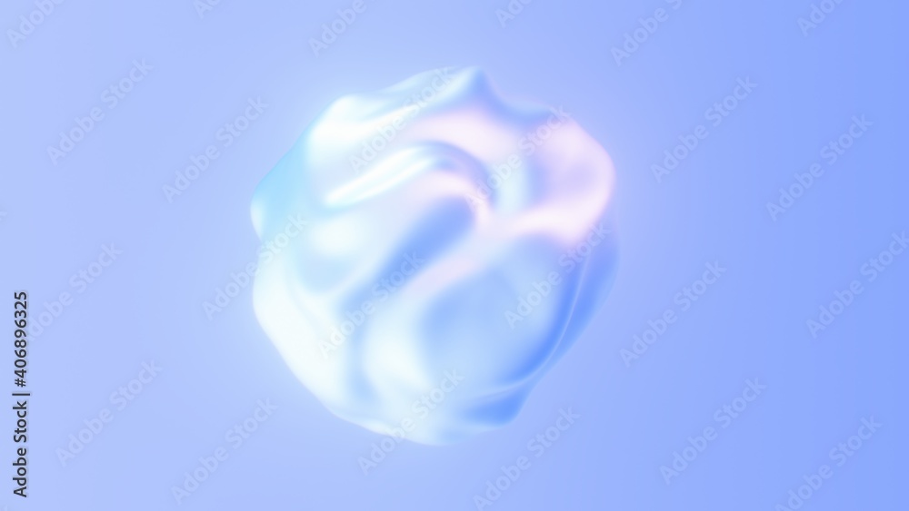 Holographic Iridescent Vaporwave Pastel Color Reflective Sphere Waves ...