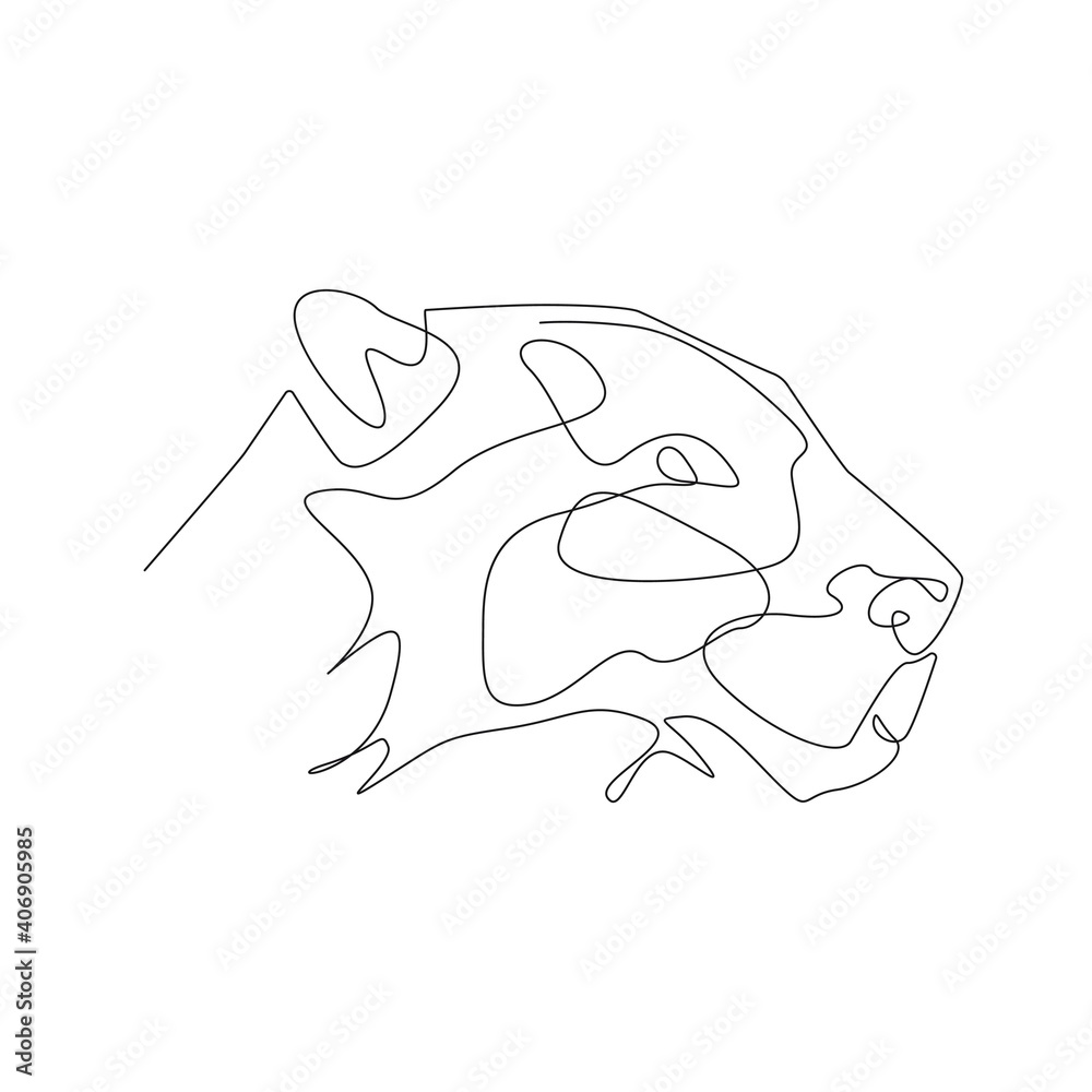 Abstract Tiger Line Drawing