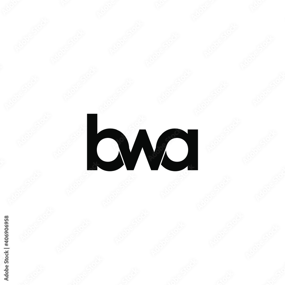 bwa letter original monogram logo design Stock Vector | Adobe Stock