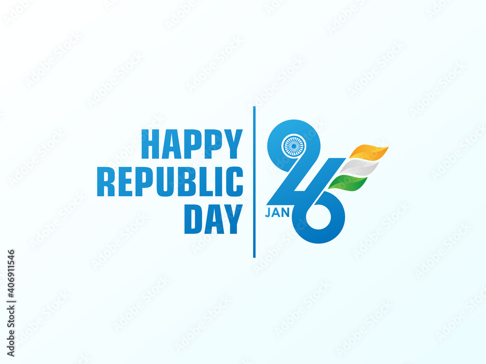 Happy Republic Day background. 26 January logo symbol. vector ...