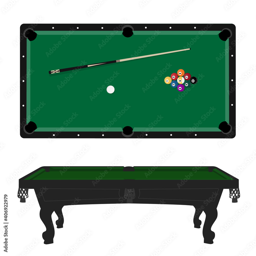 Pool table vector Stock Vector | Adobe Stock