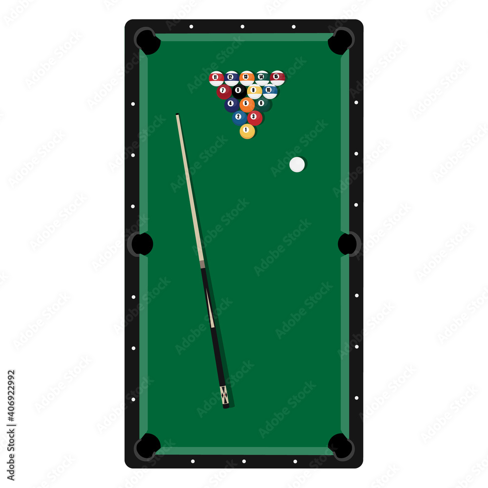 Pool table vector Stock Vector | Adobe Stock