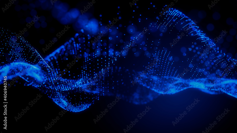 Sound Wave Vizualisation concept. Music audio frequencies represented ...