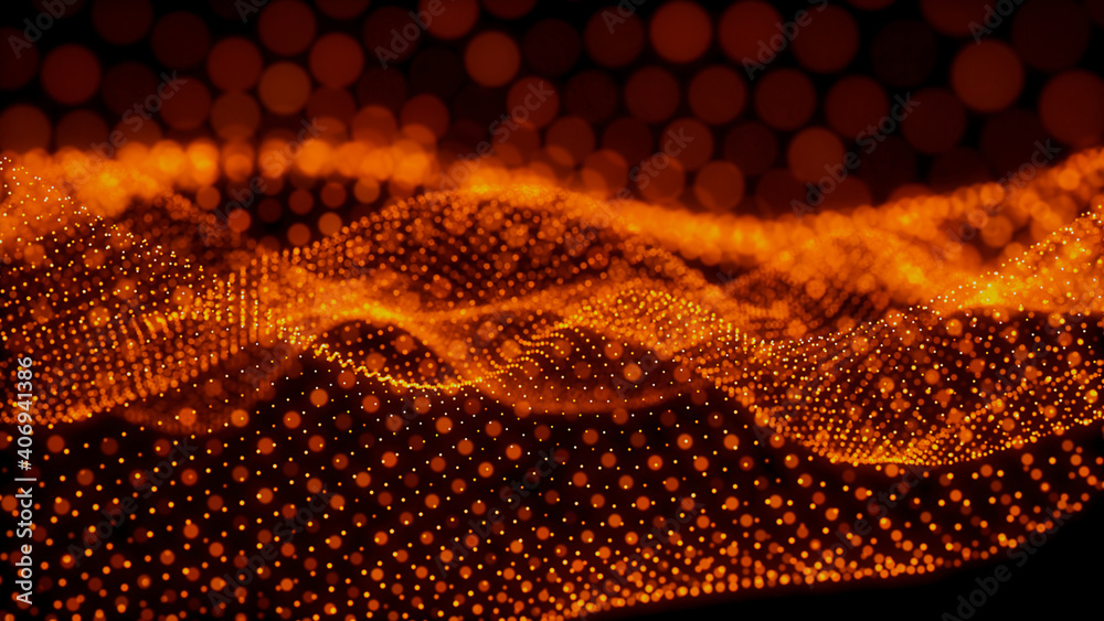 Sound Wave Vizualisation concept. Music audio frequencies represented ...