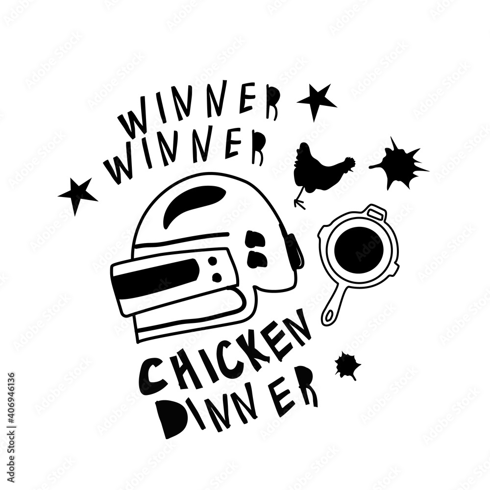 PUBG - PlayerUnknowns Battlegrounds Game. Vector helmet from ...