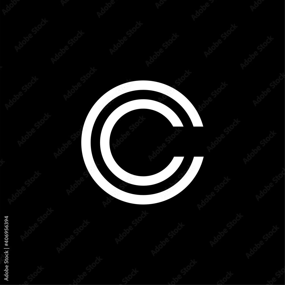 Vector Logo Modern Line Typeface Letter C Stock Vector | Adobe Stock