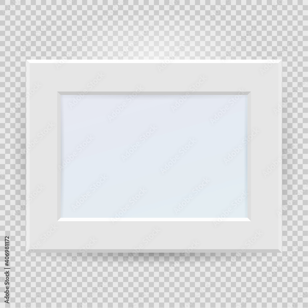 Presentation set square picture frame design with shadow on transparent ...