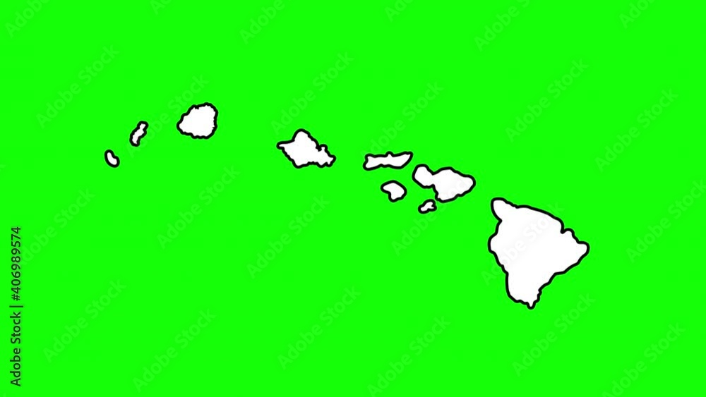 Vidéo Stock Hawaii State of USA with pointer in capital city Honolulu ...