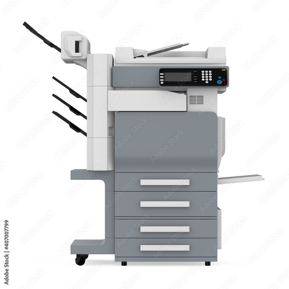 Office Multifunction Printer Isolated Stock Illustration | Adobe Stock