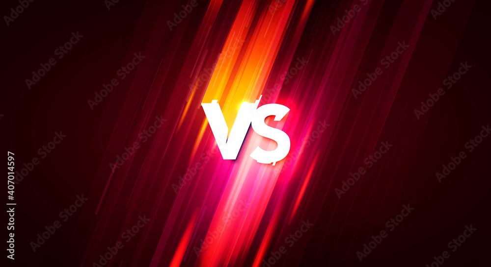 Vector Illustration VS Interface. Versus Screen With Speedlines. Stock ...
