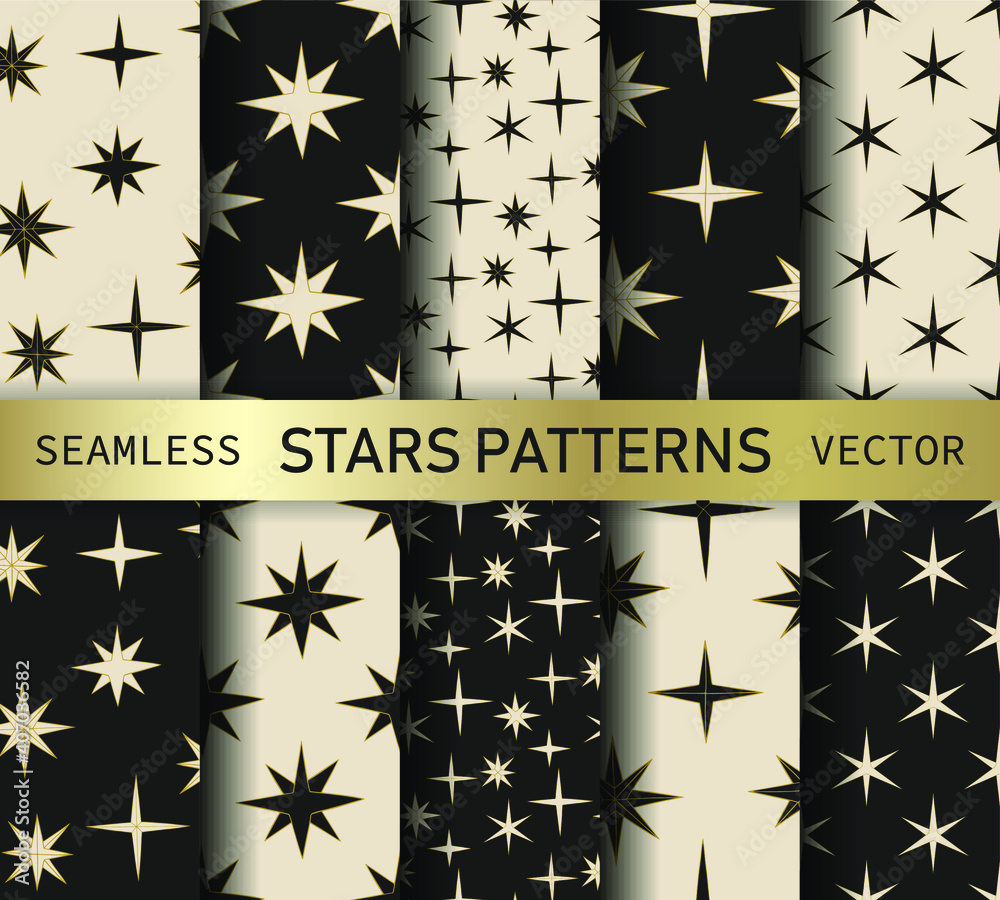 Collection of stars patterns. Vector stellar constellation set. Cosmic ...