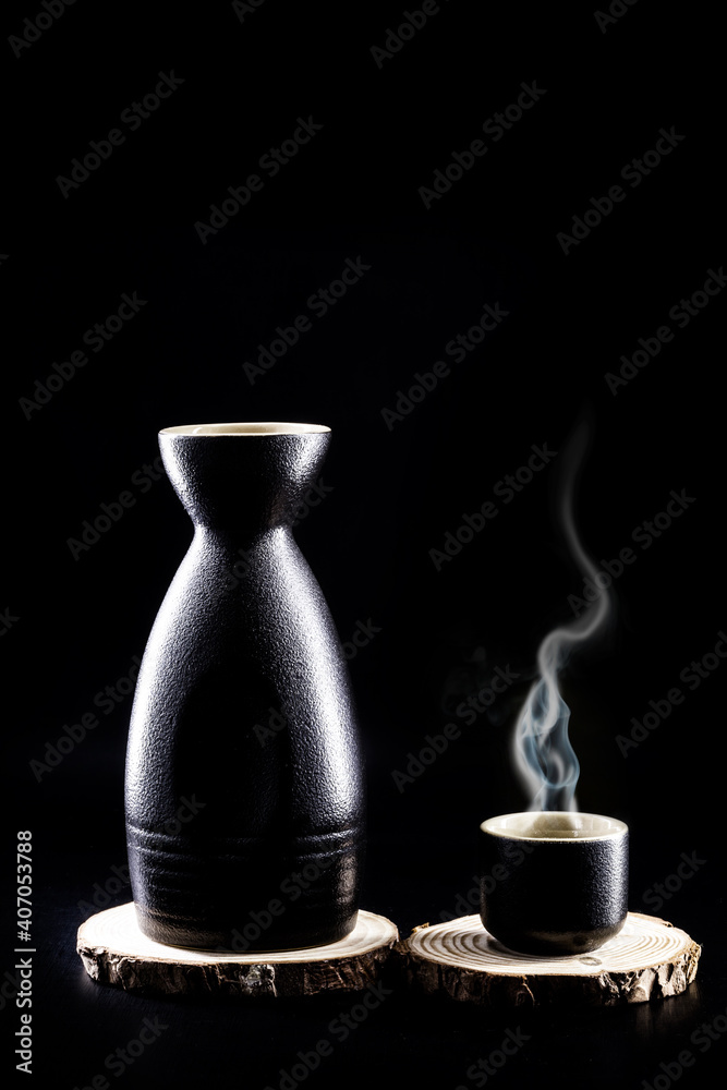 Sake, a traditional distilled and fermented alcoholic drink from Japan ...