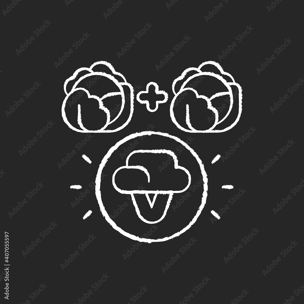 Selective breeding chalk white icon on black background. Genetic ...