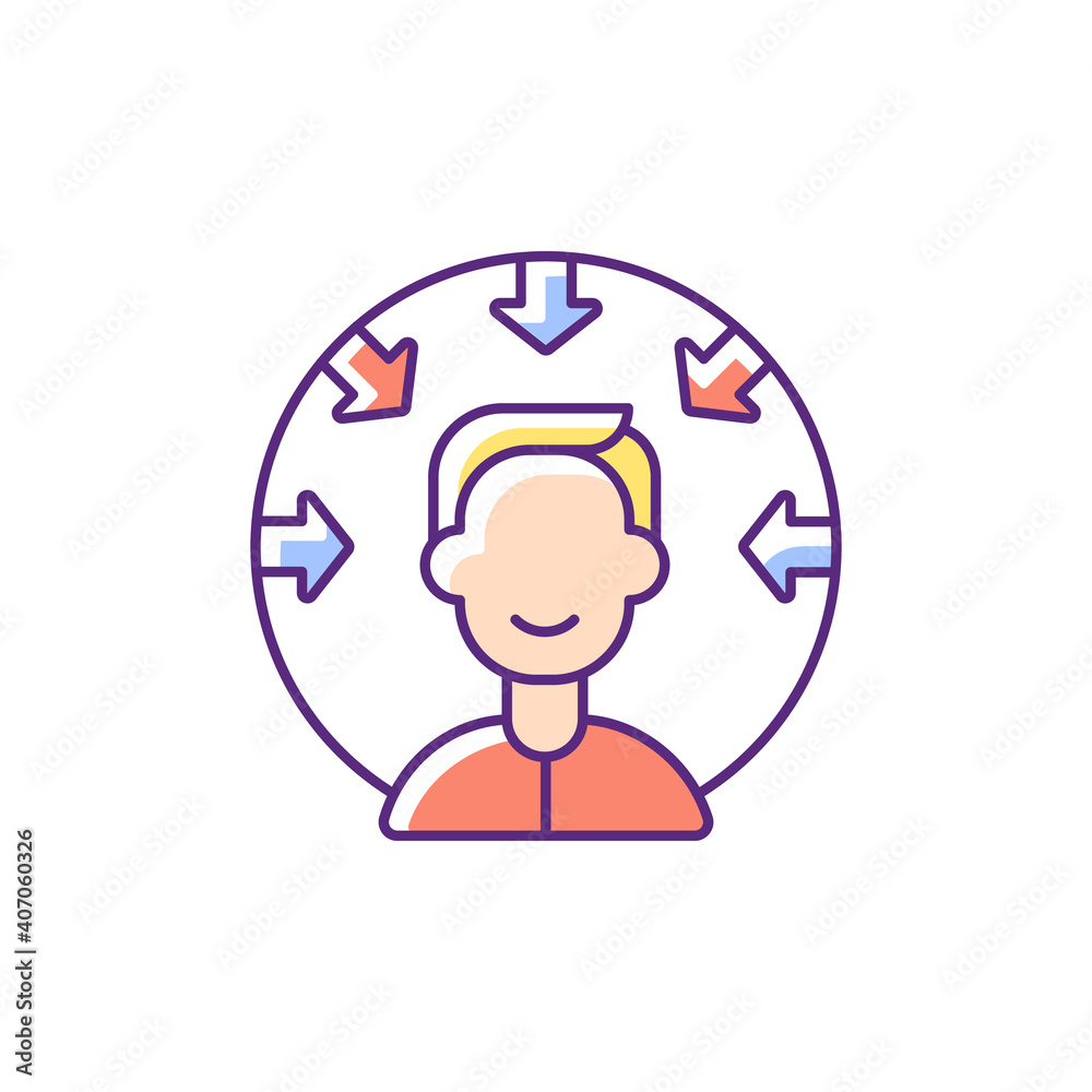 Customer centricity RGB color icon. Consumer satisfaction. Client ...