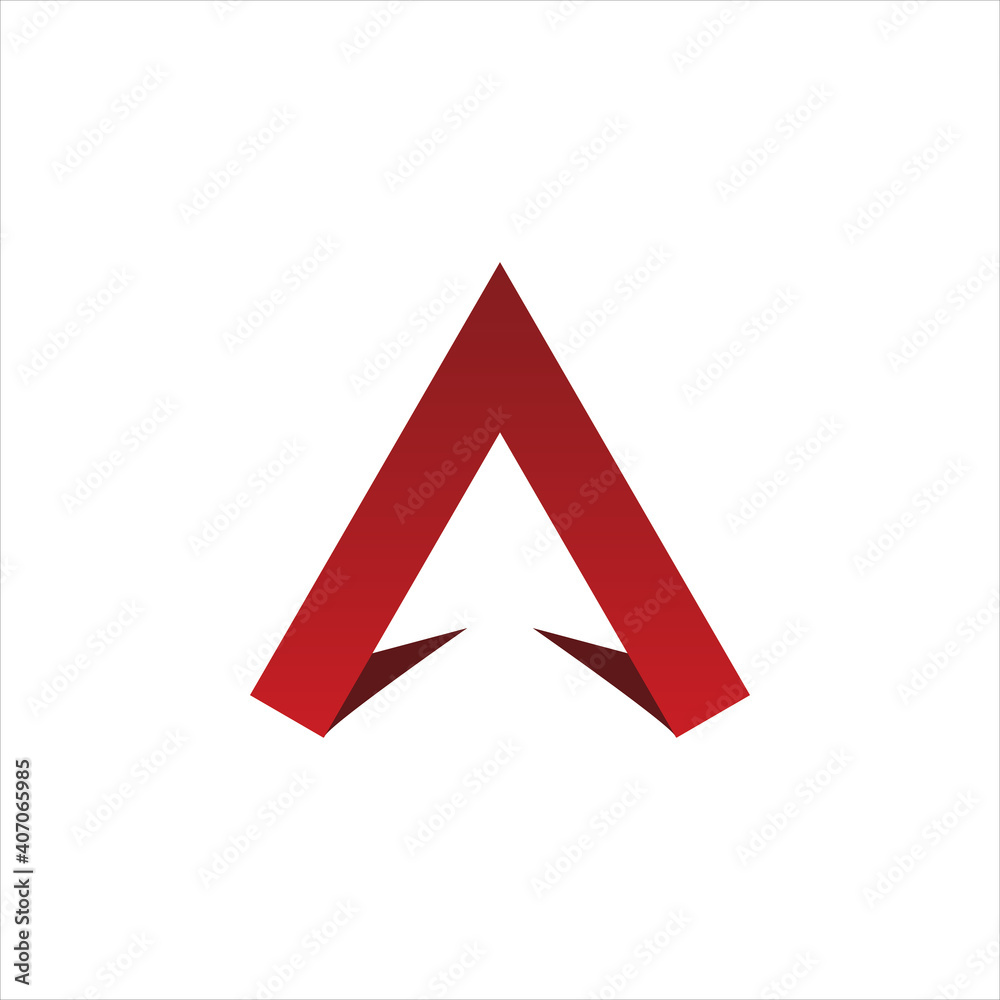 red triangle arrow pyramid logo design Stock Vector | Adobe Stock